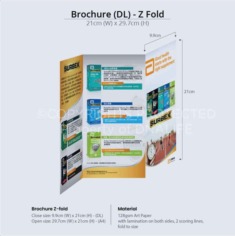 Brochure (DL) Z Fold - 10pcs | dna LIFE | e.shop