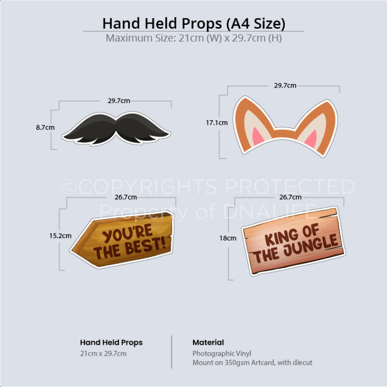 Hand Held Props (A4 size) - 5pcs | dna LIFE | e.shop